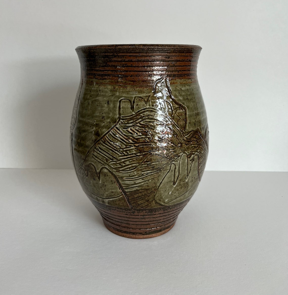 Vintage David Anderson Canadian Studio Pottery Organic Abstract ...
