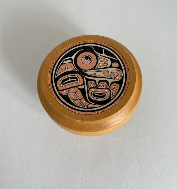 Northwest Coast Indigenous Wood Mixed Metal Copper Ea… - Gem