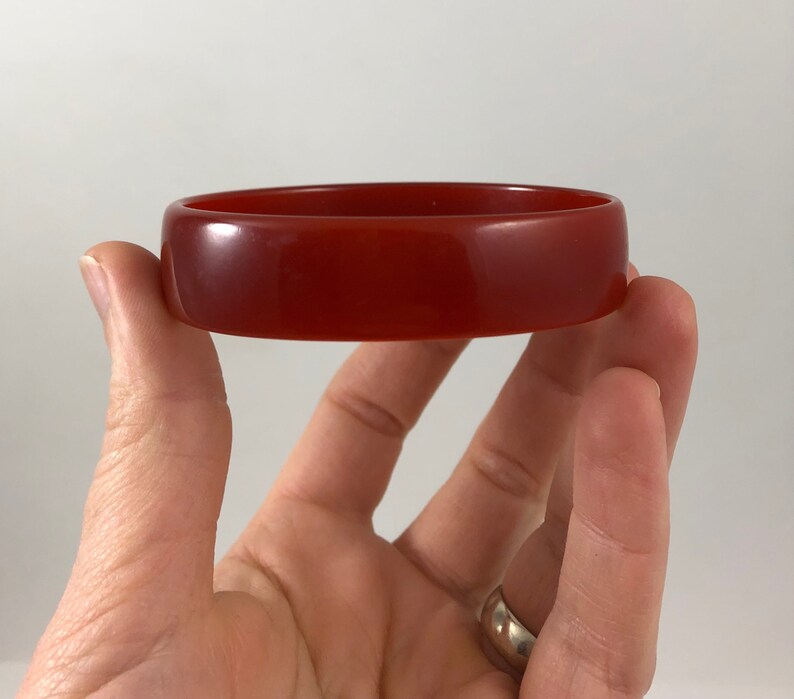 Vintage Semi Transparent Wine Cranberry Coloured Oval Bakelite | Etsy