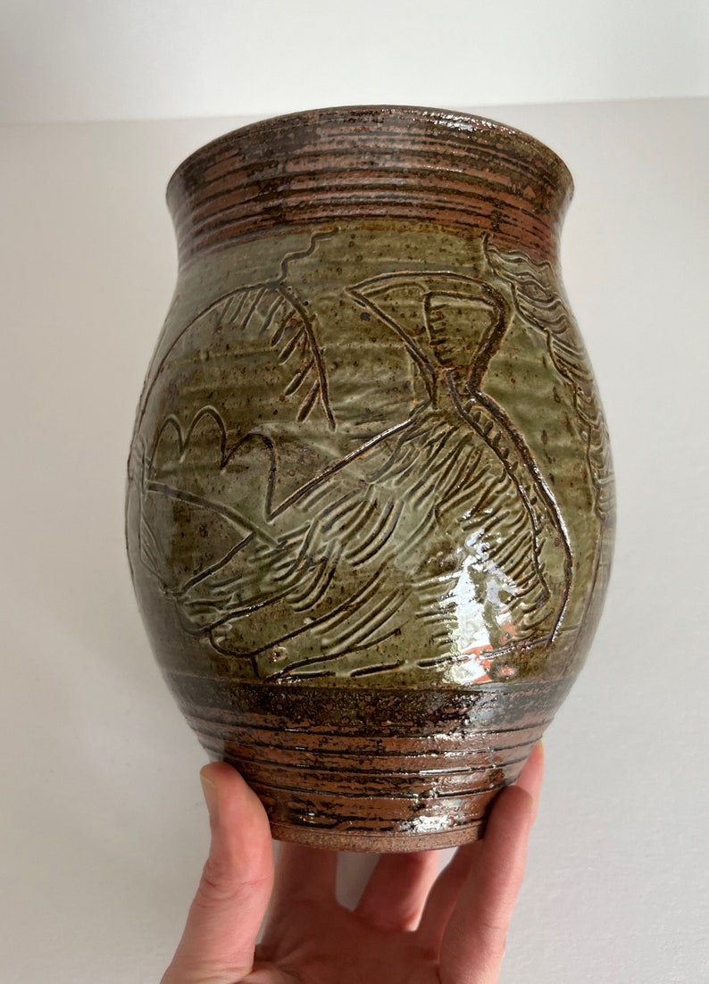 Vintage David Anderson Canadian Studio Pottery Organic Abstract ...