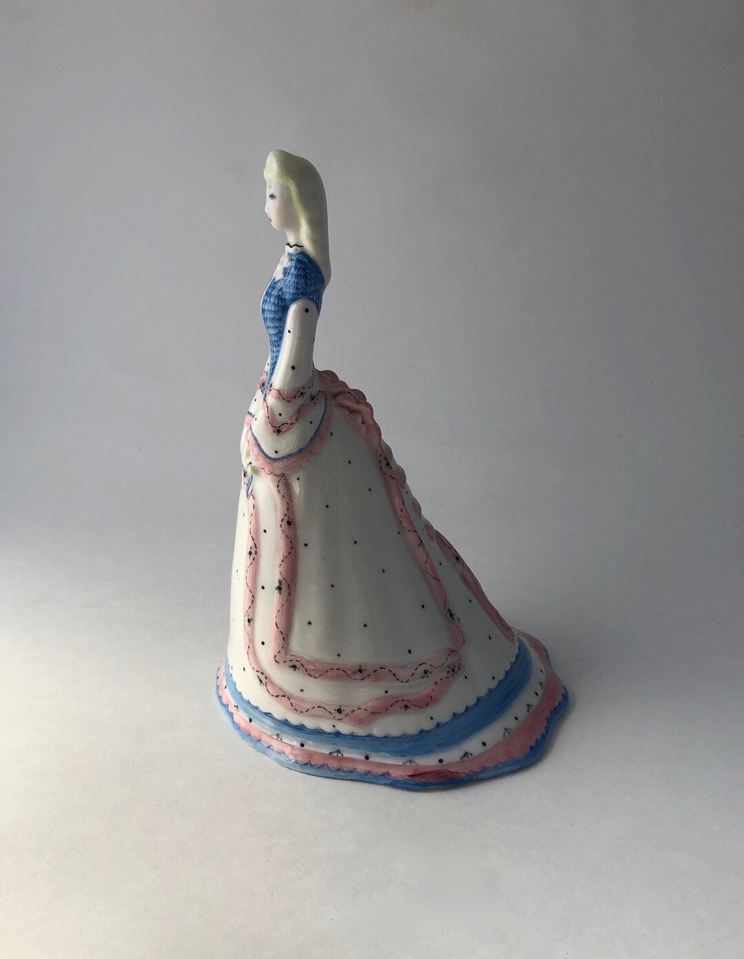 Vintage 1930s Art Deco Period Lenci Italian Ceramic Pink and Blue ...