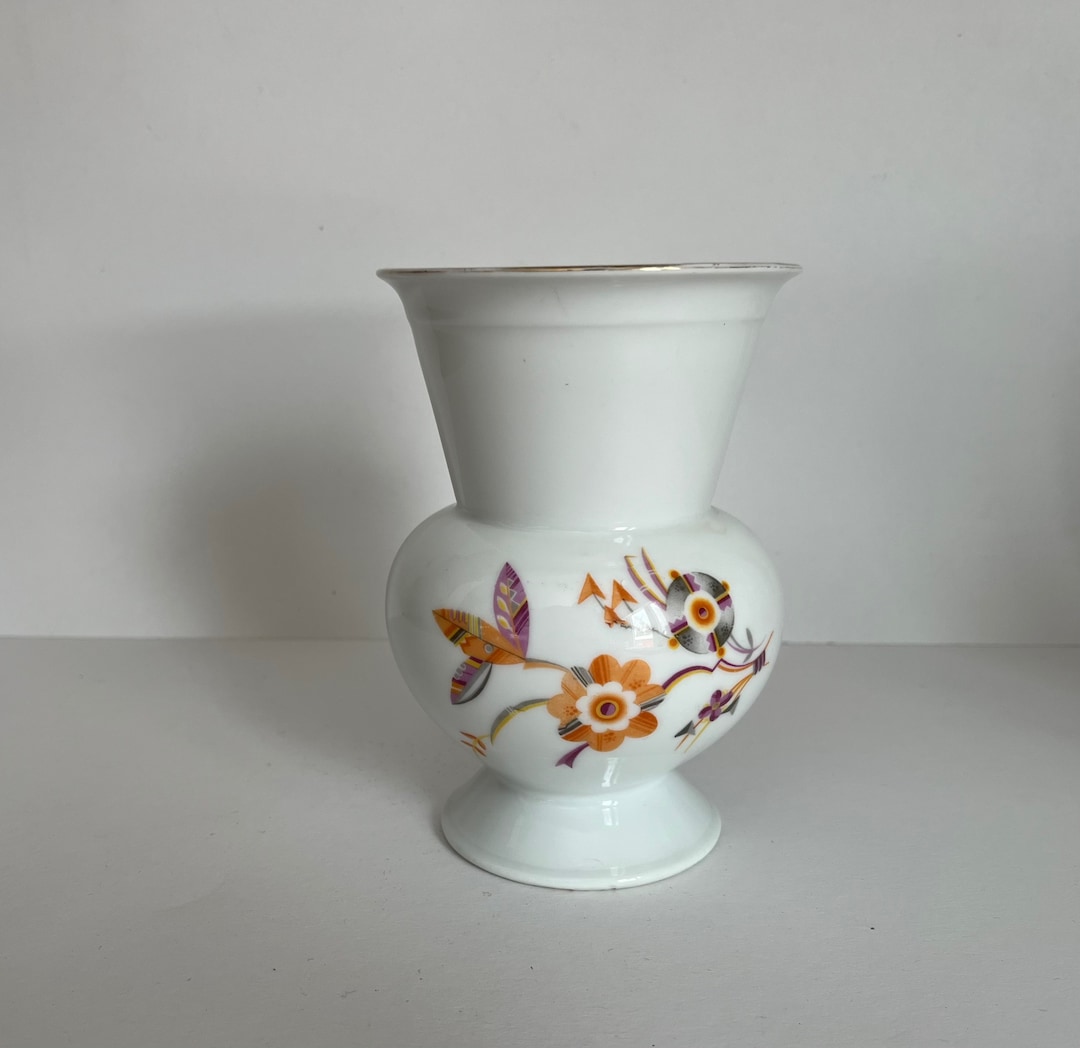 Antique Zeh Scherzer Bavaria Art Deco Floral Porcelain Vase - Etsy
