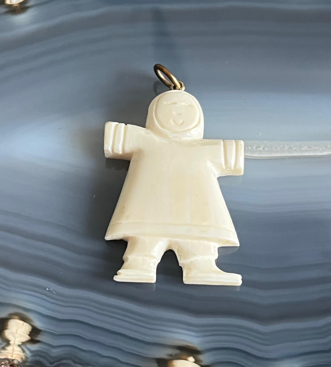 Vintage Carved Inuit Figure Pendant - Etsy