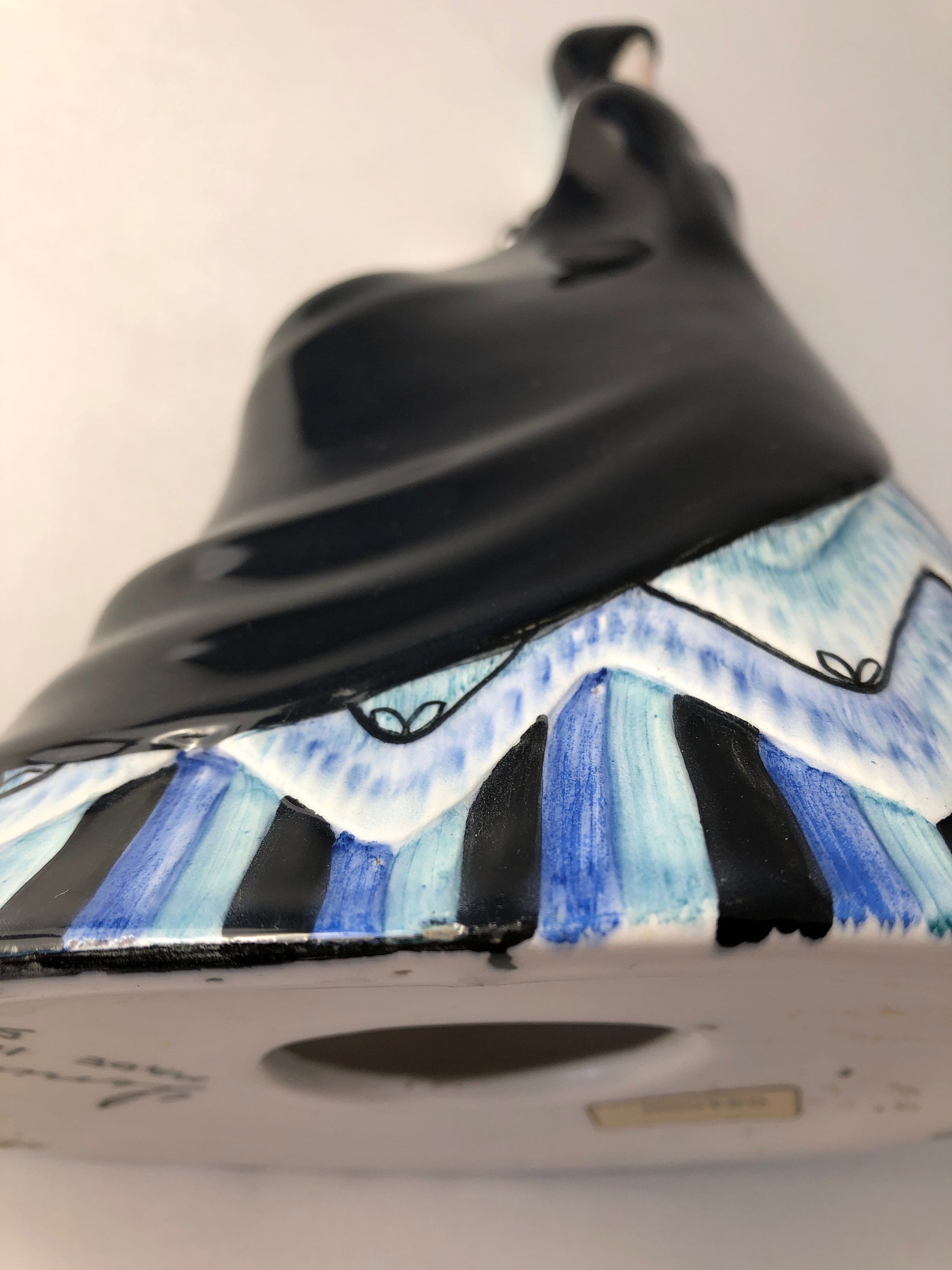 C1930 Lenci Torino Italian Ceramic Figurine Lady in Blue Black - Etsy