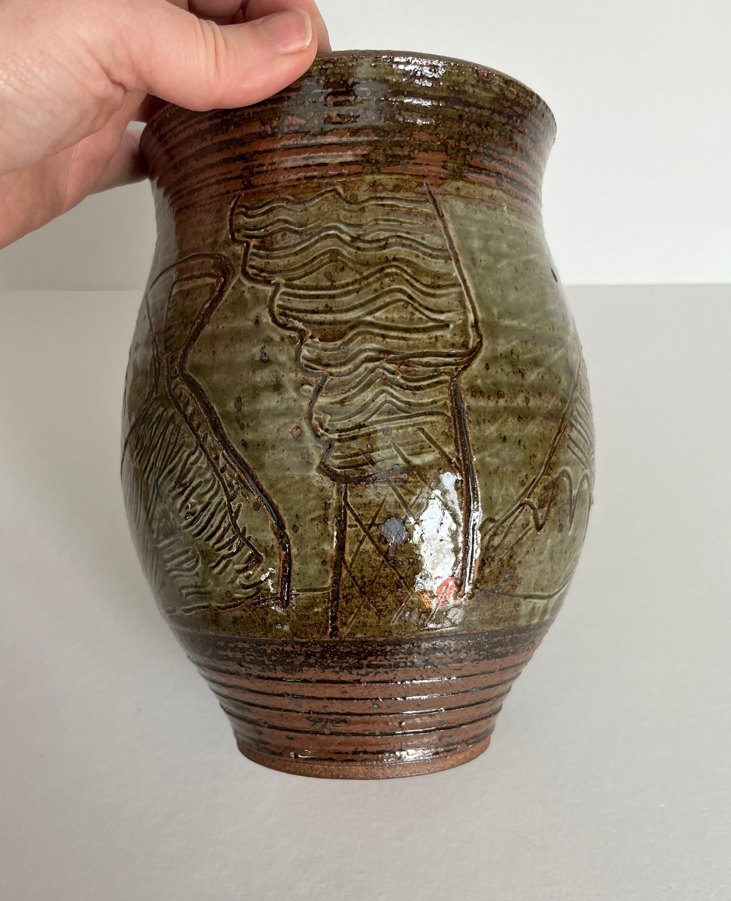 Vintage David Anderson Canadian Studio Pottery Organic Abstract ...