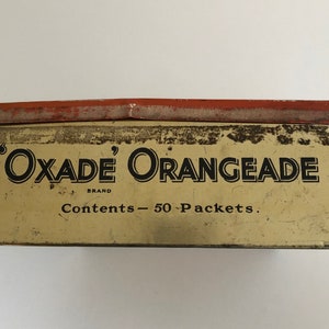 Vintage Oxade Orangeade Advertising Tin General Store Grocery Farmhouse ...
