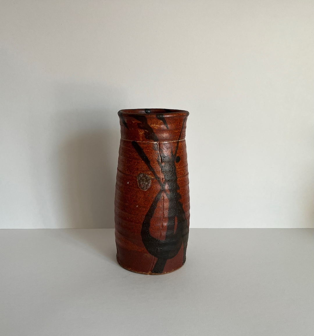 Handmade Vintage Canadian Studio Pottery Stoneware Vase BC Potter ...