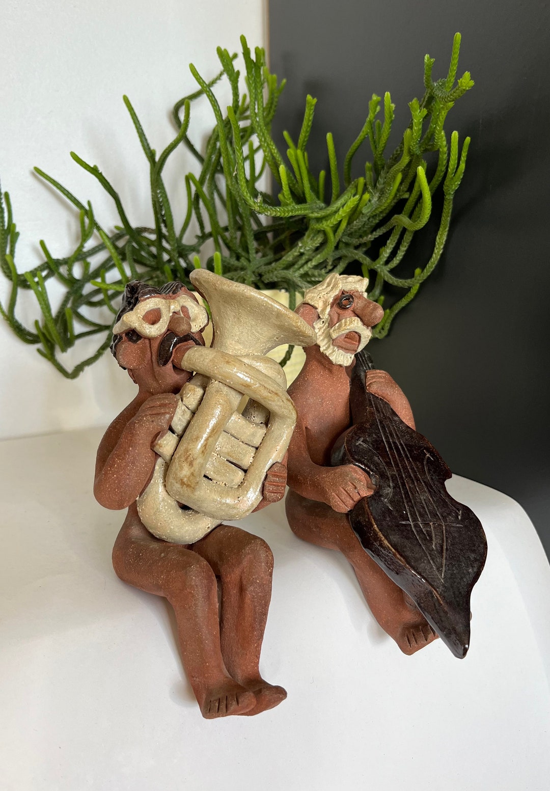 Vintage 1970s Louis Rizzo Studio Pottery Musician Shelf Sitter ...