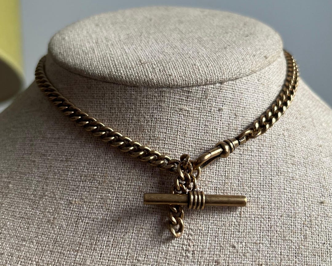 Antique Victorian Gold Filled Watch Fob Layering Chain Necklace - Etsy