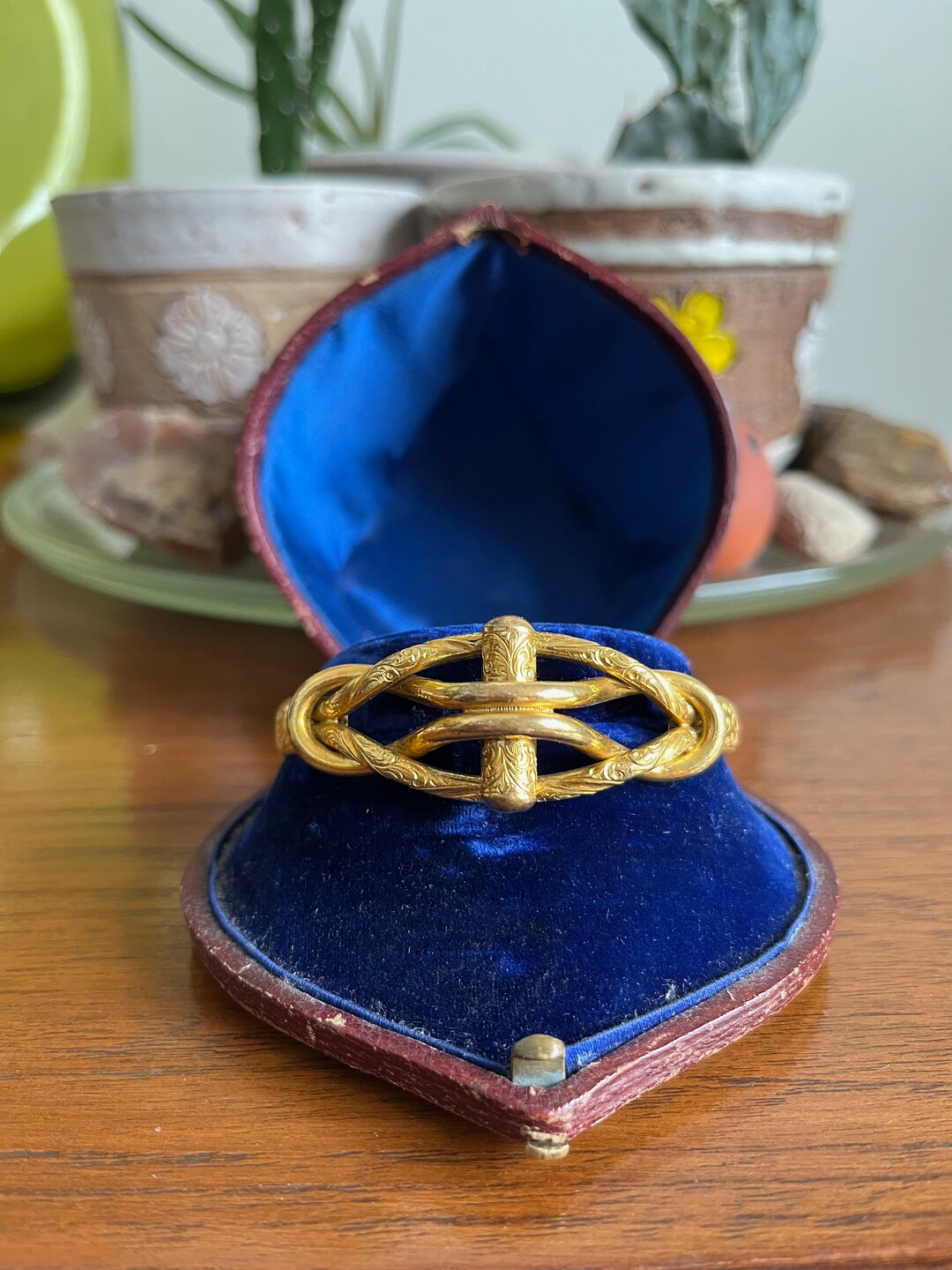 Fabulous Victorian Pinchbeck Gold Lovers Knot Bangle Bracelet in ...