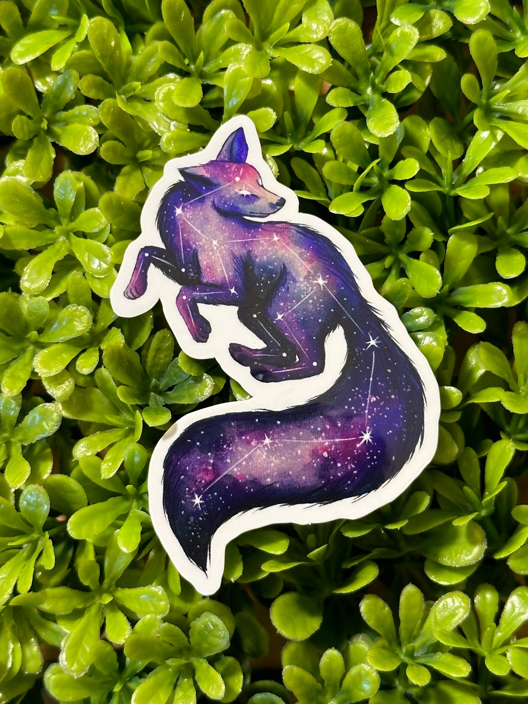 Holographic Fox Sticker | Cosmic Fox Sticker | Galaxy Animal | Fox ...