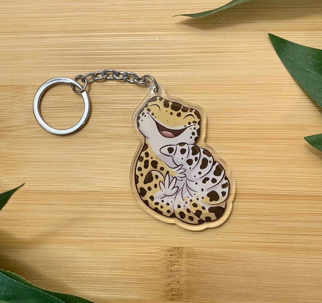 Leopard Gecko Keychain | Lizard Keychain | Gecko Keychain | Reptile ...