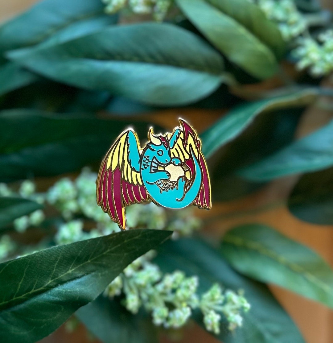 Citrine Crystal Dragon Hard Enamel Pin | Birthstone Pin | Crystal Pins ...