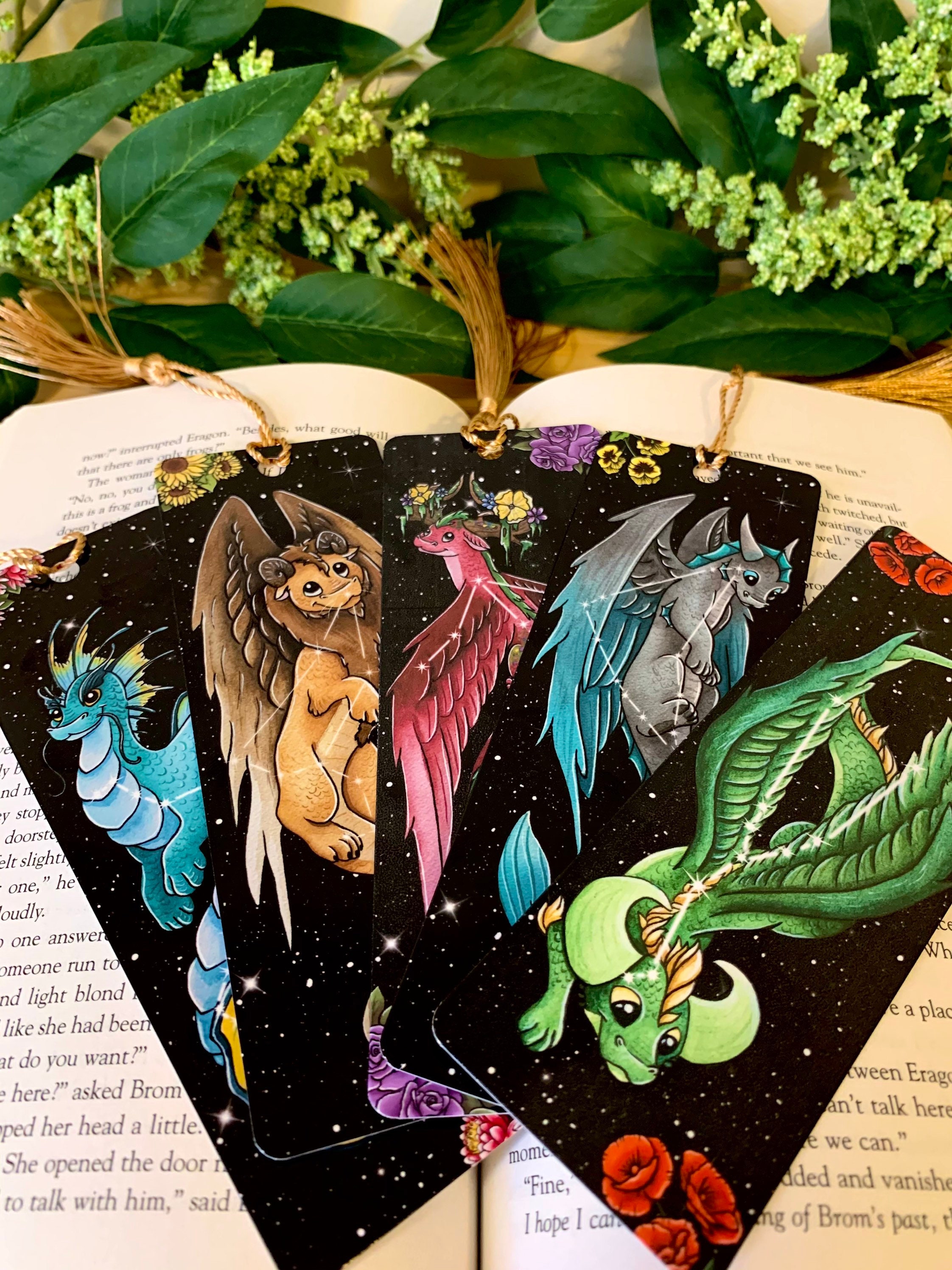 Zodiac Dragon Bookmarks Dragon Books Fantasy Books - Etsy