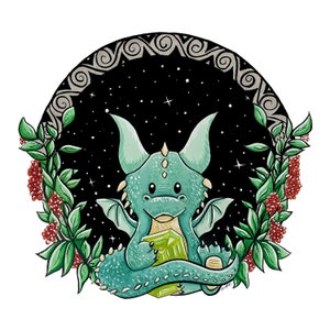 Cute Dragon Print | Zodiac Sign Print| Zodiac | Celtic Print | Dragon ...
