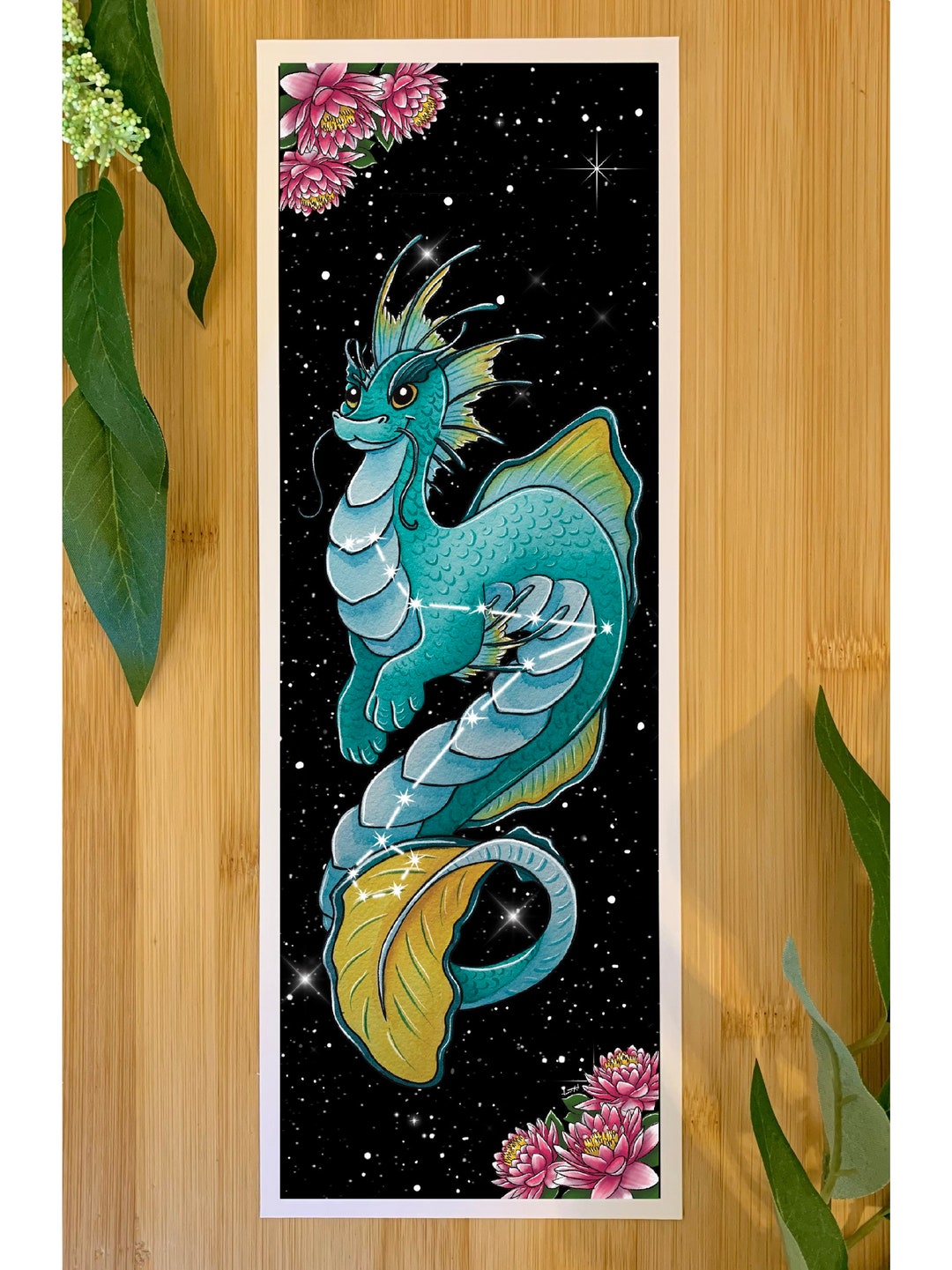 Pisces Dragon Print | Fantasy Decor | Wall Decor | Pisces Print ...