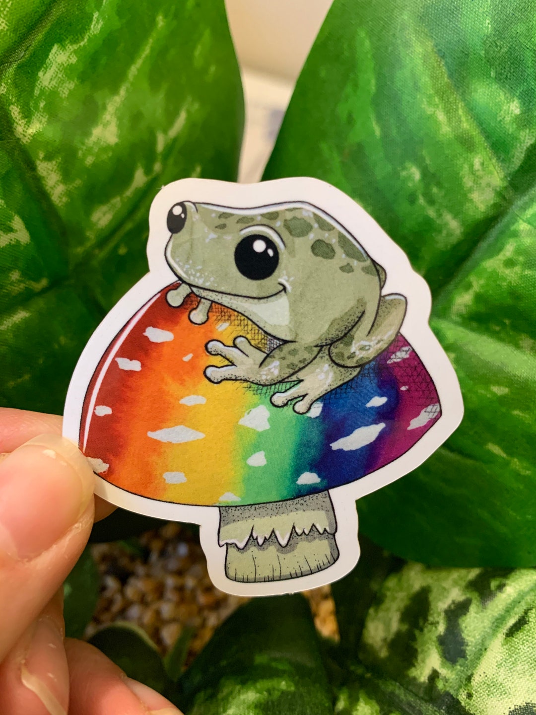 Frog Sticker Rainbow Sticker waterproof Sticker UV - Etsy