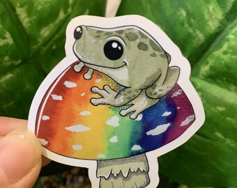Frog Sticker Rainbow Sticker waterproof Sticker UV - Etsy