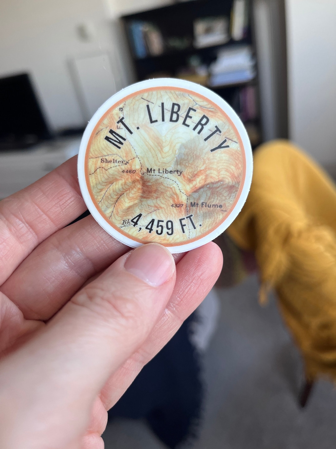 Mt. Liberty 2 Inch Round Vinyl Map Sticker - Etsy