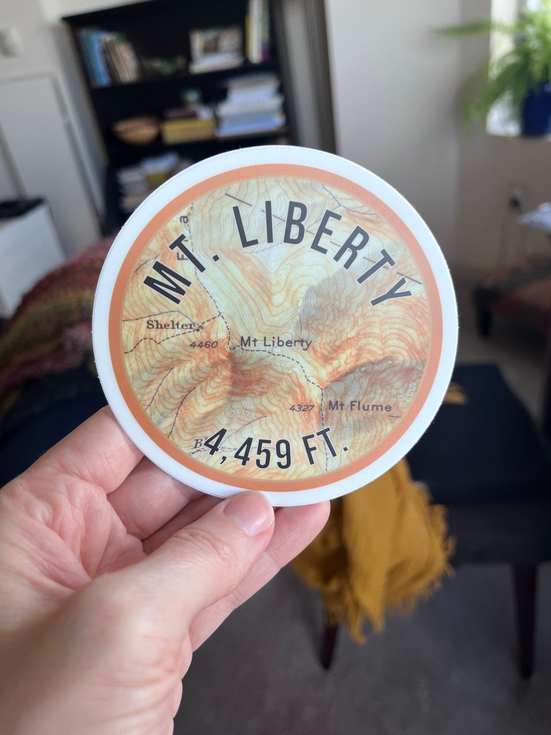 Mt. Liberty 4 Inch Round Vinyl Map Sticker - Etsy