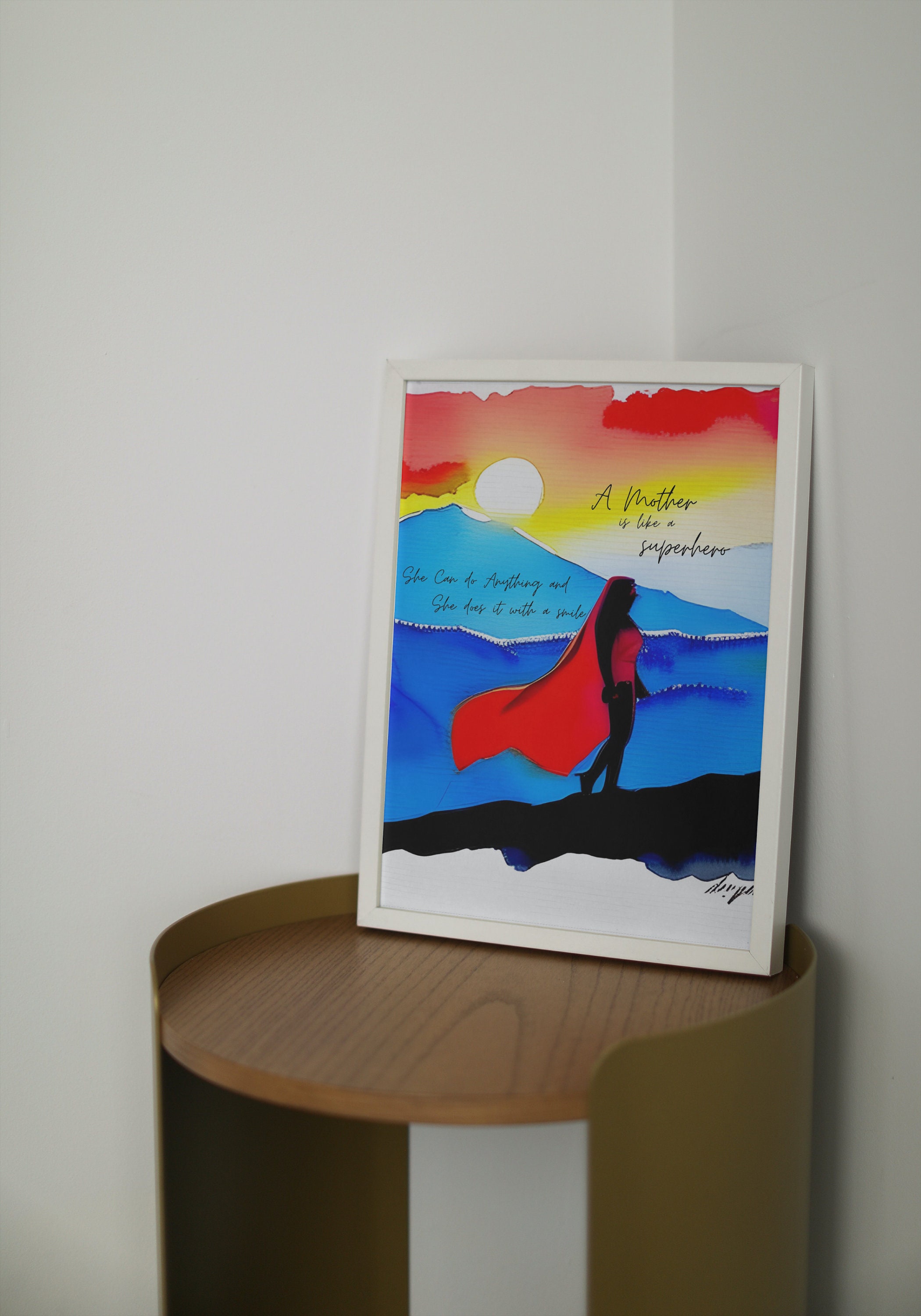 Mother's Day Printable, Superhero Mom, A Mom is Like a Superhero Bright ...