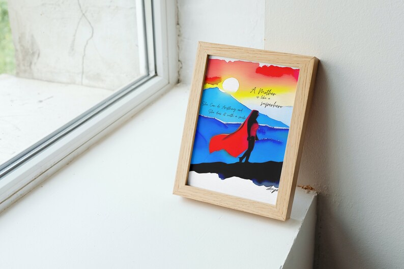 Mother's Day Printable, Superhero Mom, A Mom is Like a Superhero Bright ...