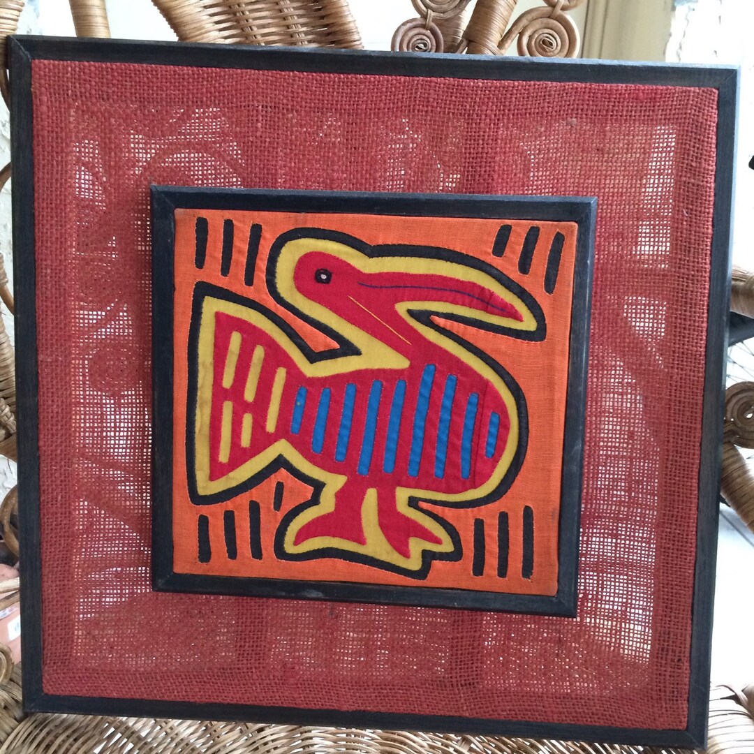 Vintage Mola Artwork Pelican - Etsy