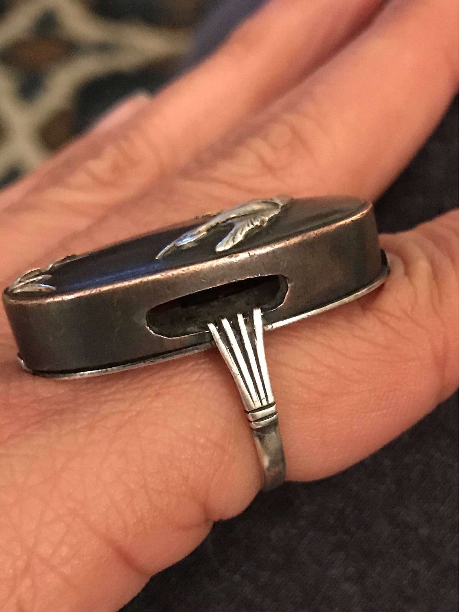 Antique Japanese Shakudo Ring - Etsy