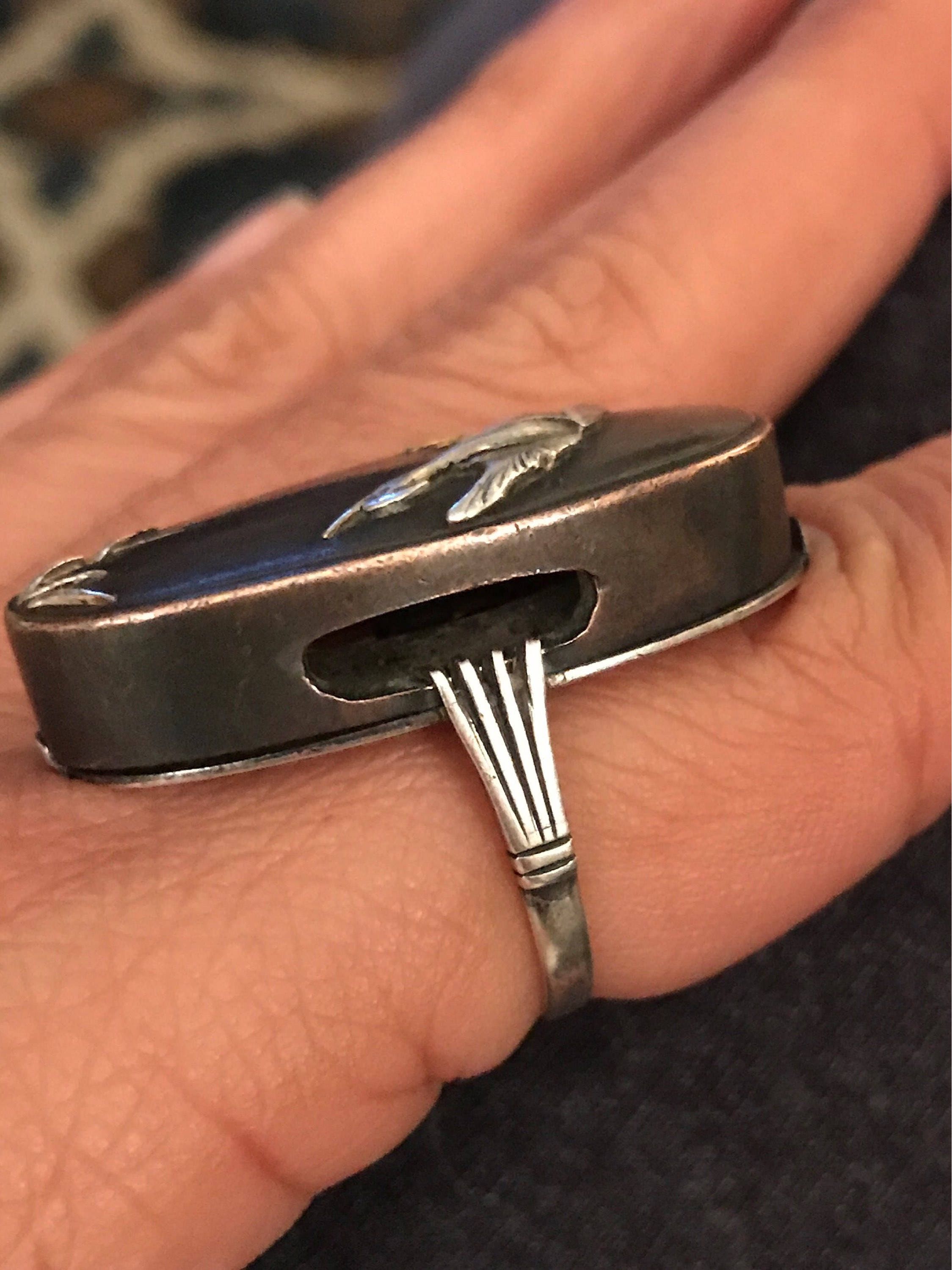 Antique Japanese Shakudo Ring - Etsy