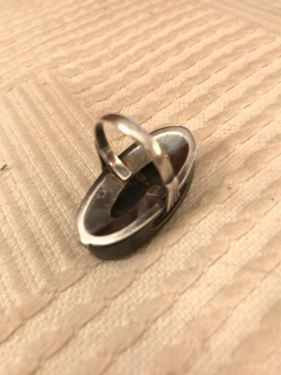 Antique Japanese Shakudo ring - Gem