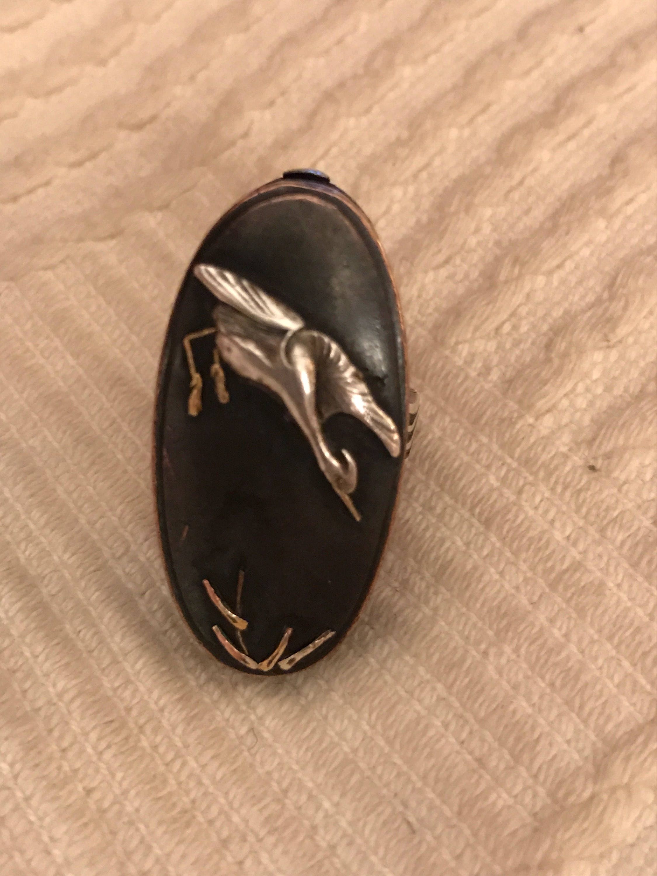 Antique Japanese Shakudo Ring - Etsy