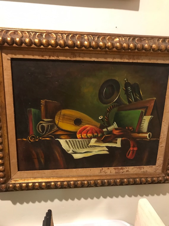 Musical Instruments Oil Painting