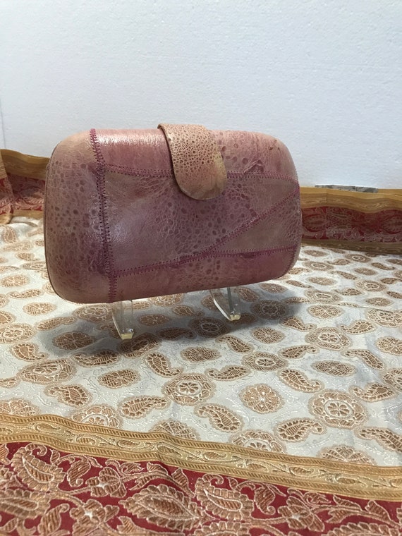 Vintage purse hard leather - Gem