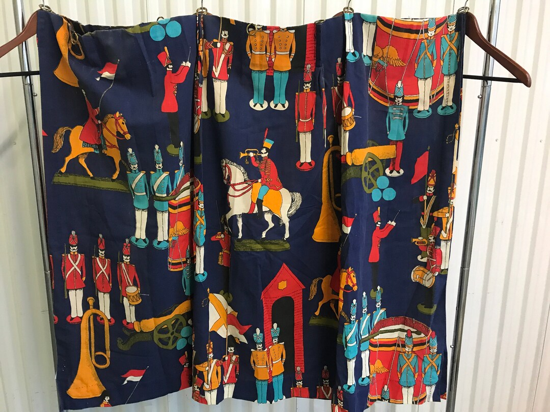 Vintage Sears Soldier Curtains - Etsy