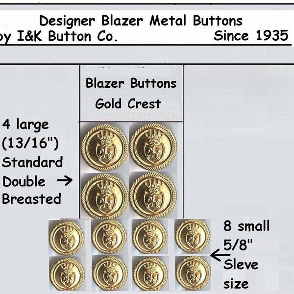 Gold Blazer Buttons - Etsy