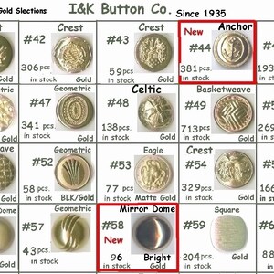 16 to 1000 Pcs. Metal 7/8 Buttons Antique Silver Gold - Etsy