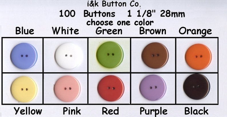 100-1000 Pcs. Choose One Color From the 10 Colors of Shiny Buttons 1 1/ ...