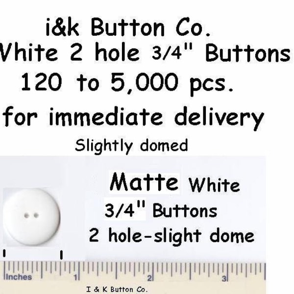 White Buttons - Etsy