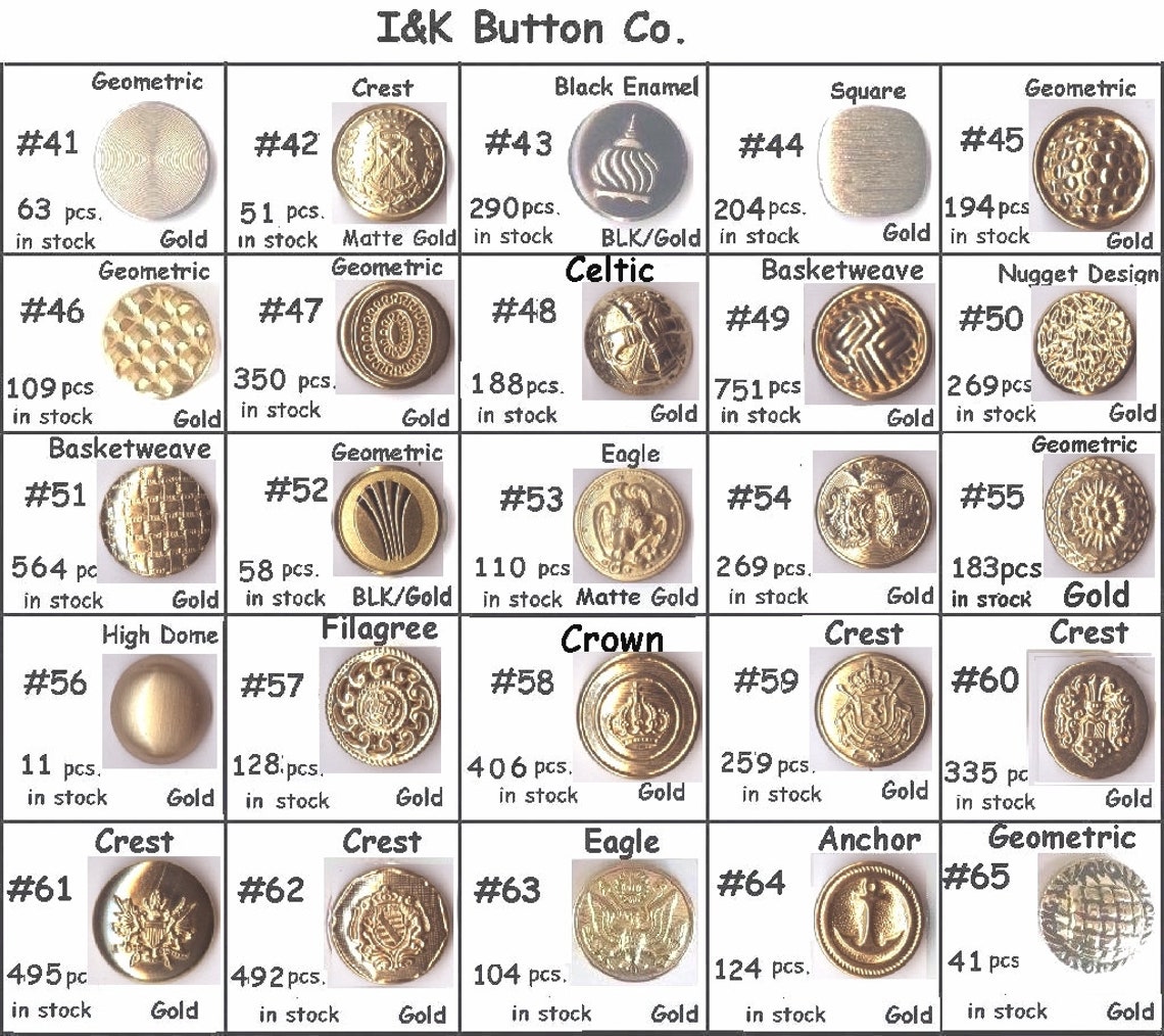 16 to 1000 pcs. Metal 7/8 Buttons Antique Silver Gold | Etsy