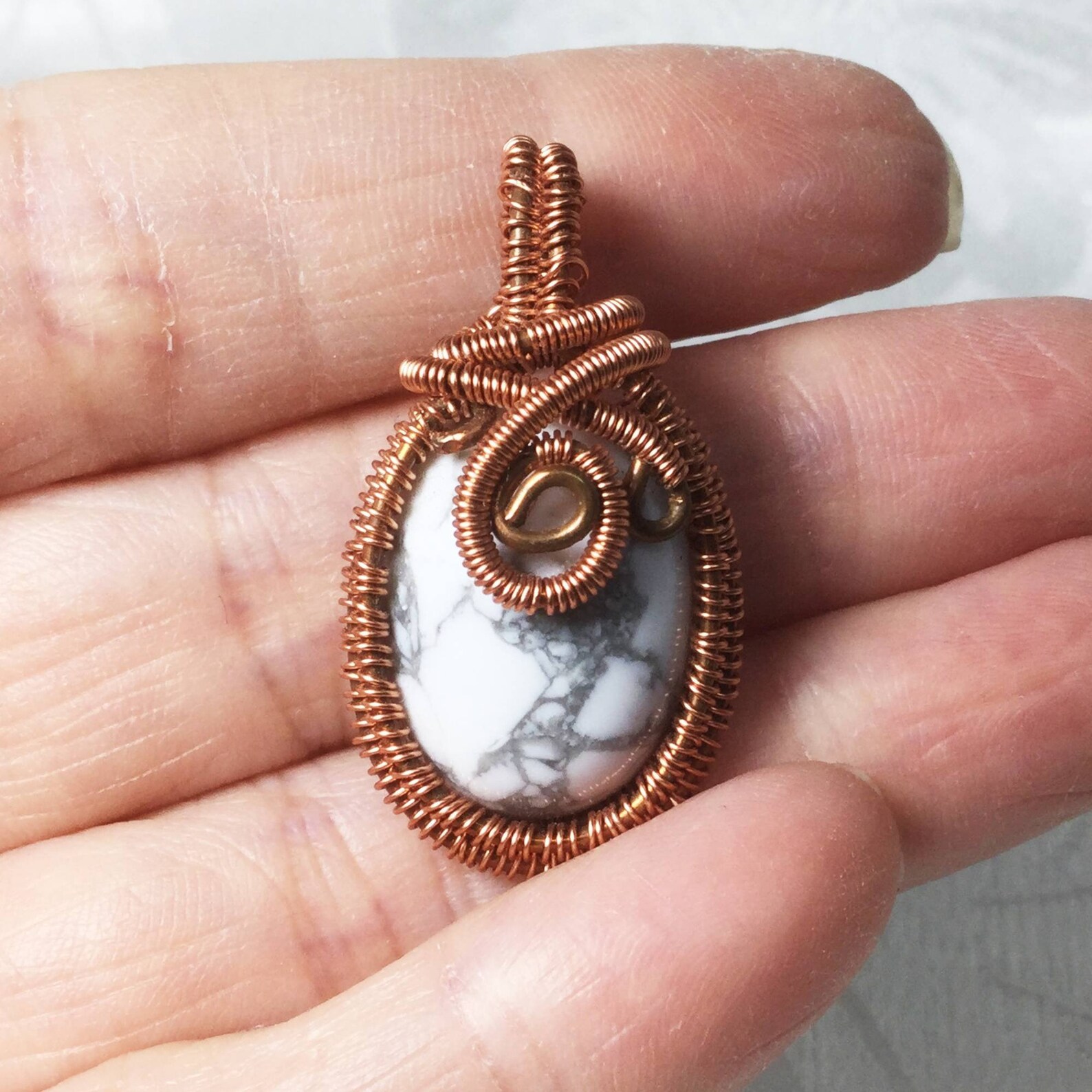 Howlite Pendant Natural Howlite White Howlite Howlite - Etsy Israel