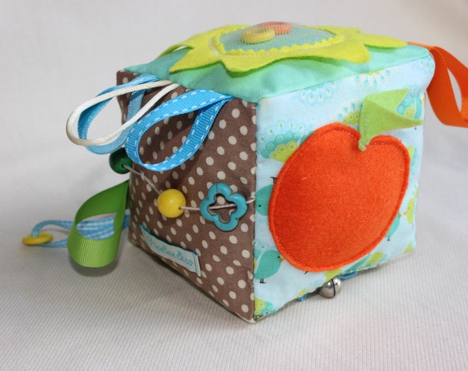 Baby Block / Sensory Ribbon Toy / Soft Fabric Block / Gender Neutral ...