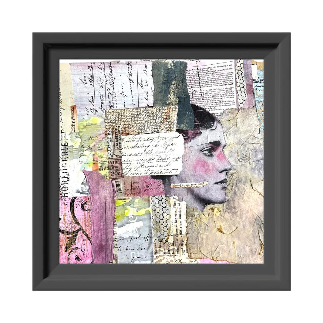 Victorian Portrait Collage Art, Shabby Chic Home Decor - Etsy