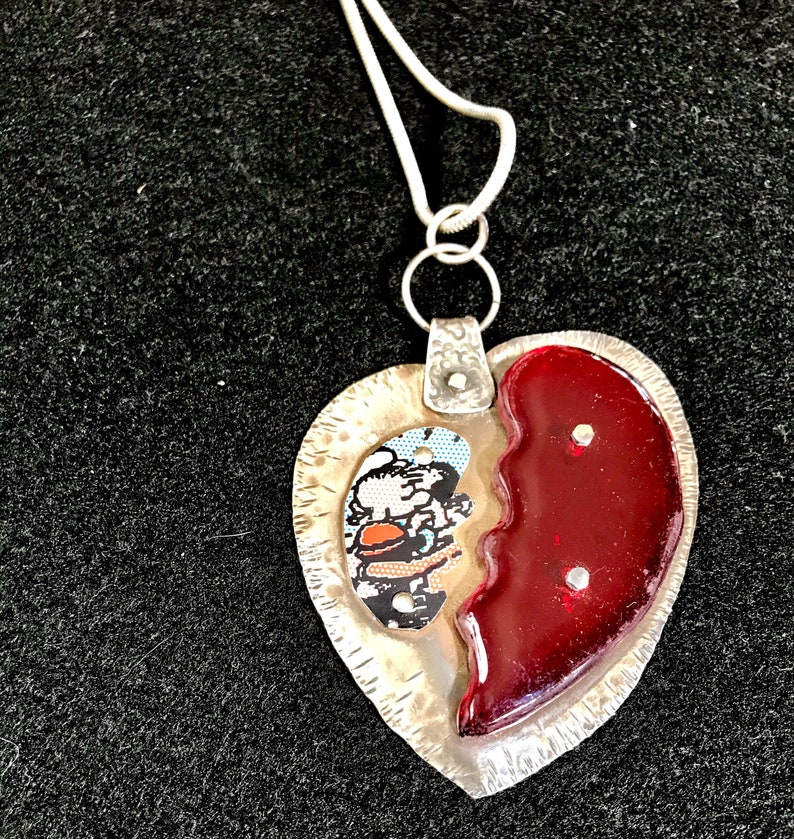 Popeye Love Silver Pendant - Etsy