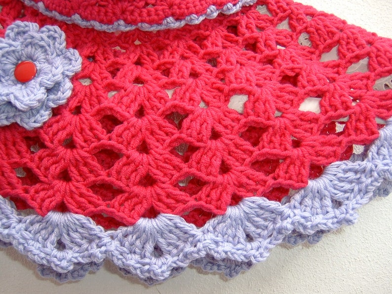 Crochet Wool Shoulder Cover-handmade Neck Warmer in Merino Wool-fuchsia ...