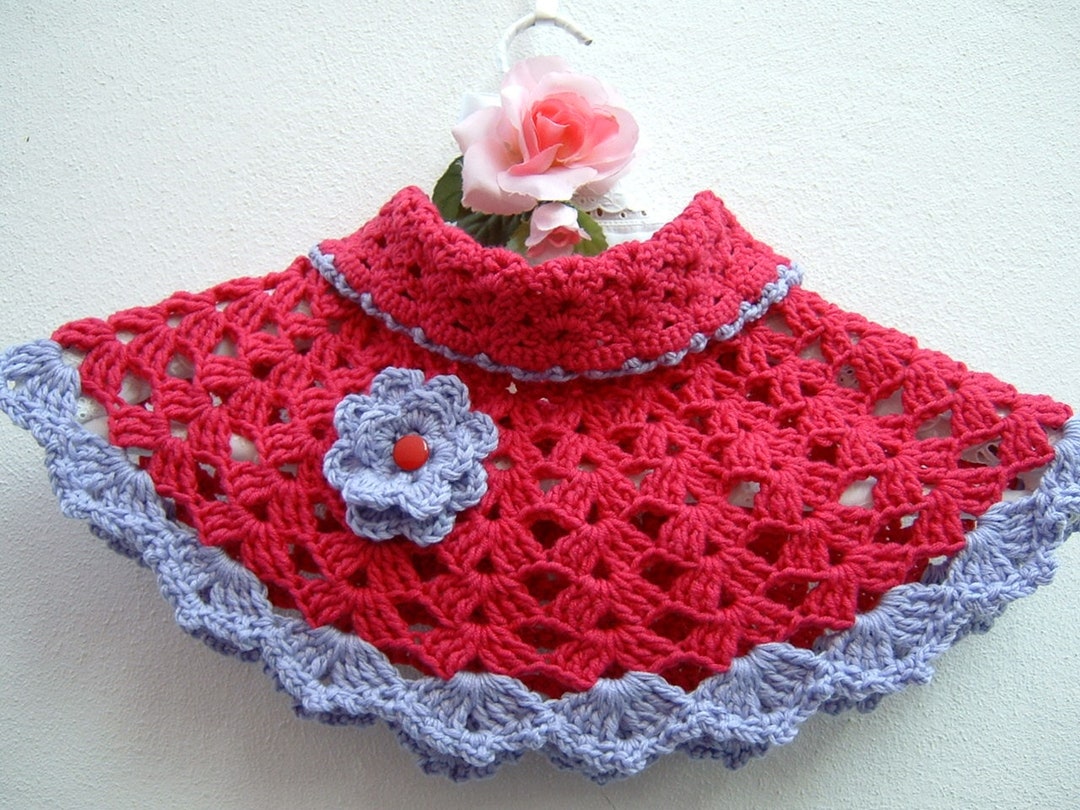 Crochet Wool Shoulder Cover-handmade Neck Warmer in Merino Wool-fuchsia ...