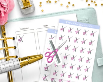 Mini Haircut Planner Stickers Erin Condren Happy Planner Functional ...