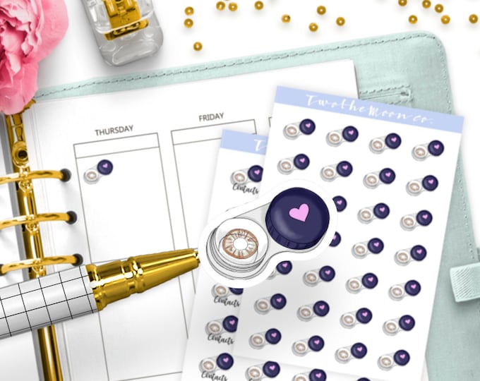 Change Contacts Functional Stickers S011 Contact Case Stickers Routine ...