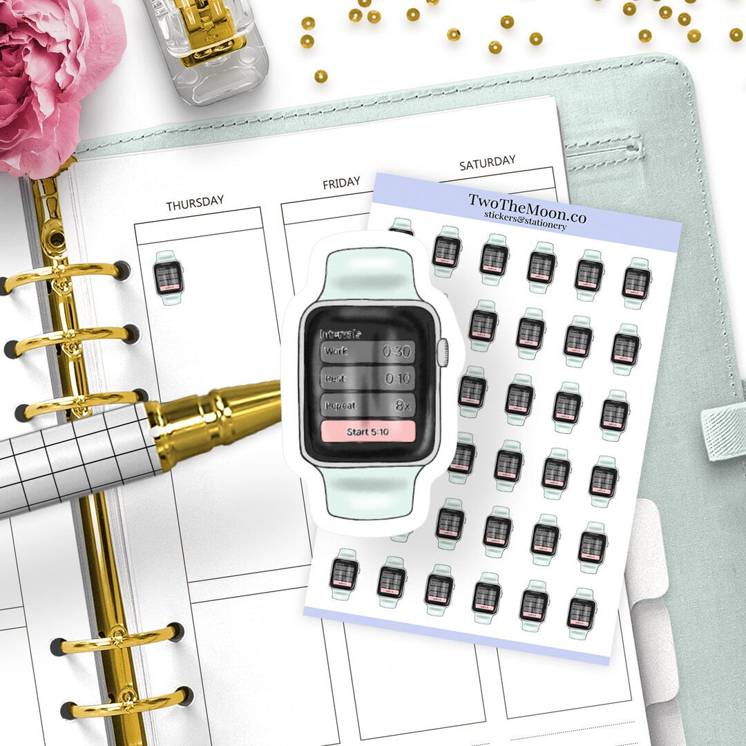 High Intensity Planner Stickers, Functional Fitness Tracking Icons ...