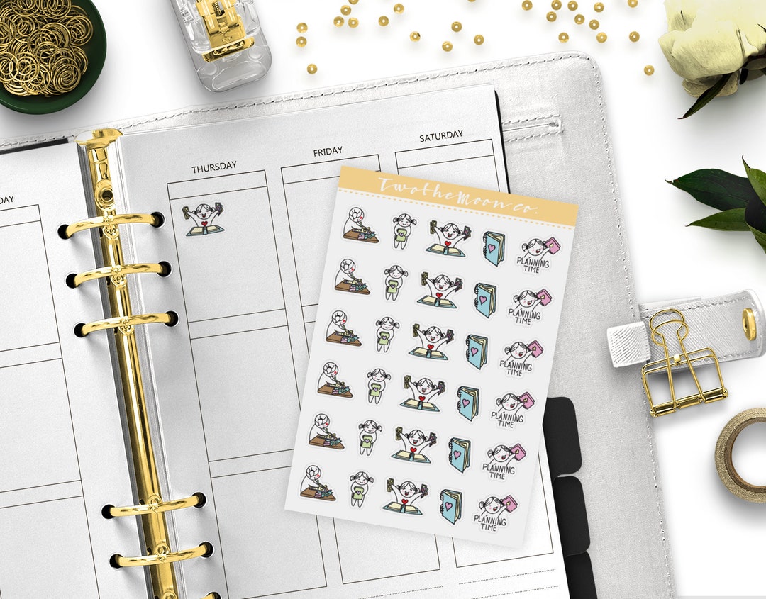 Emma Planning Planner Stickers, Functional Goal Setting Icons ...