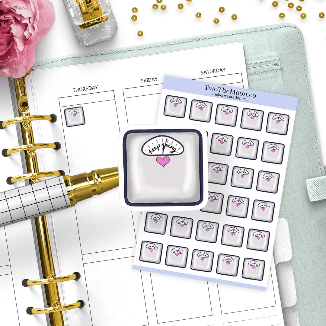Icon Stickers Workout Weigh in Planner Stickers for Bullet Journal ...